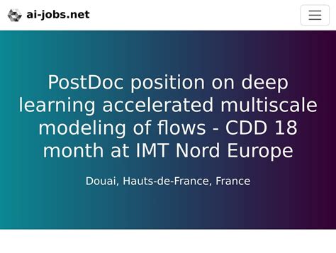 Hiring Postdoc Position On Deep Learning Accelerated Multiscale