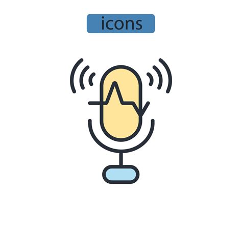Speech Recognition Icons Symbol Vector Elements For Infographic Web
