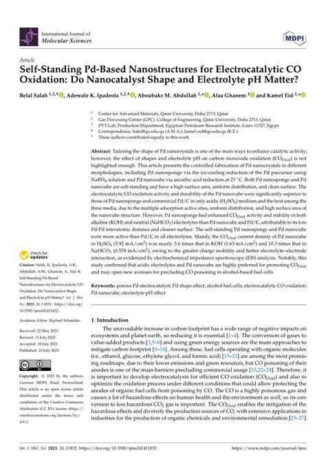 Pdf Self Standing Pd Based Nanostructures For Electrocatalytic Co