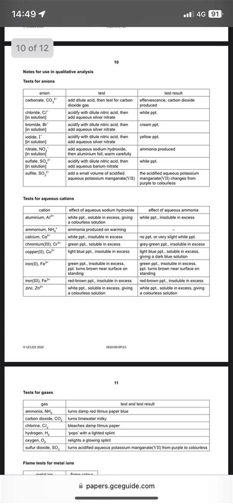 Igcse Sciences Paper 6 Notes R Igcse