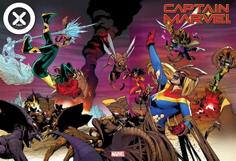 Captain Marvel And The X Men Crossover For Revenge Of The Brood And