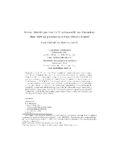 on the dirichlet problem for h systems with small boundary data blow up