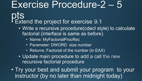 Solved Exercise Procedure 2 5 Ots Write A Recursive Chegg Com