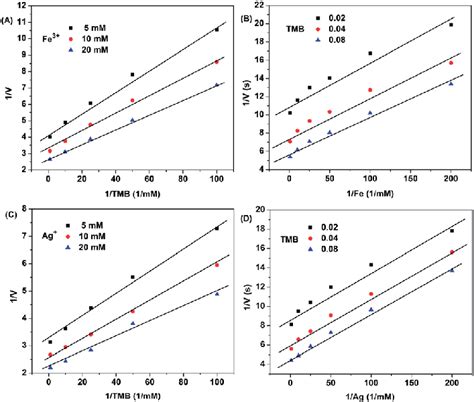 Double Reciprocal Plots Of Cd Activity With The Concentration Of One