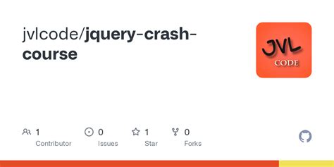 Github Jvlcodejquery Crash Course