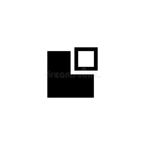 A Minimalist Black And White Geometric Design Featuring Two Overlapping Squares Duplicate Layer