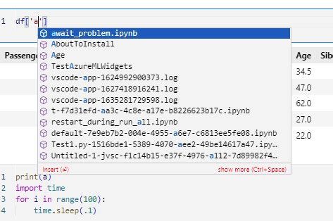 No Autocomplete For Pandas Column Name In Jupyter Notebook Using Bracket Notation Col