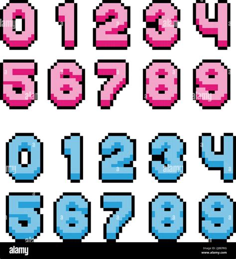 Pixel Font Numbers Hi Res Stock Photography And Images Alamy