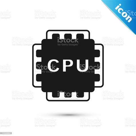 흰색 배경에 격리 된 마이크로 회로 cpu 아이콘회색 컴퓨터 프로세서 회로 기판칩 또는 cpu 마이크로 프로세서 벡터 0명에
