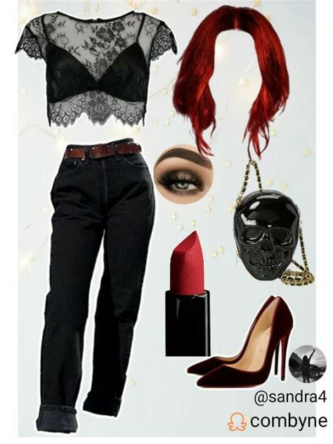 Red Hair Fashion Outfit And Shoes