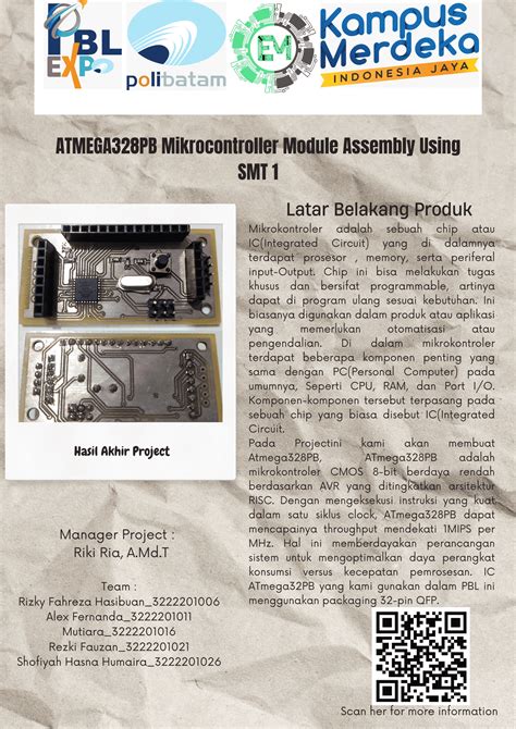 Atmega328pb Microcontroller Module Assembly Using Smt 1