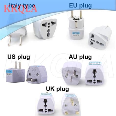 Kkq Universal Us Uk Au Itlay Eu Plug Adapter Usa To Euro Europe Ac Power Wall Charger Adapter