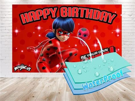 5x3 Ft Miraculous Ladybug Backdrop Transform Your Party Into A Paris Miraculous Ladybug