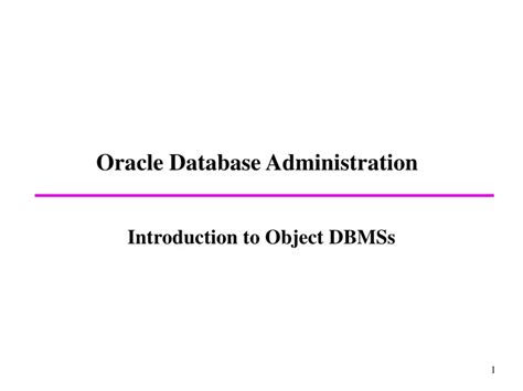 ppt introduction to object database management systems powerpoint