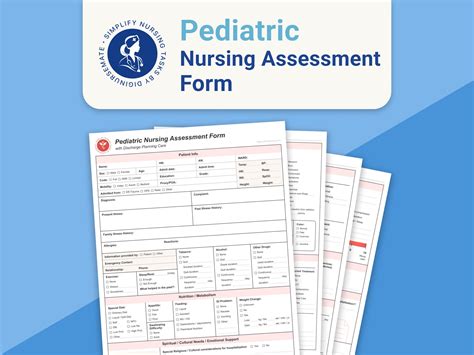 Pediatric Nursing Assessment Form With Discharge Planning Care Pdf