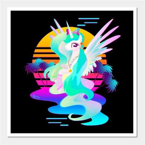 Synthwave Princess Celestia By Ilona Arte Equestre Arte Mlp