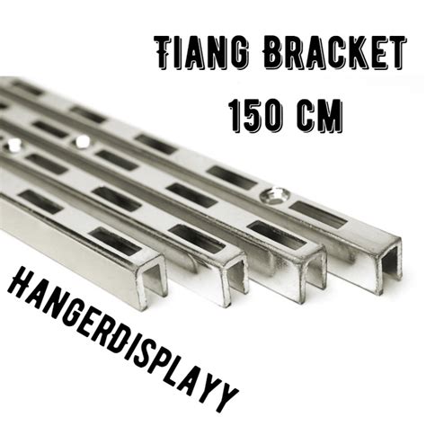 Jual Tiang Bracket Stainless 150 Cm Tiang Rel Bracket 1 5 Meter Gantungan Baju Display
