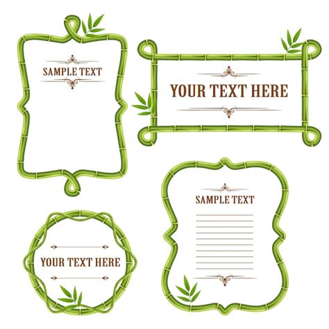 Premium Vector Bamboo Border