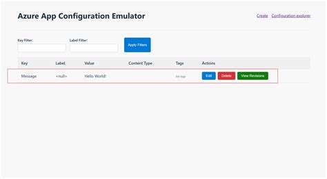Visão Geral Do Emulador De Configuração De Aplicativo Azure App Configuration Microsoft Learn
