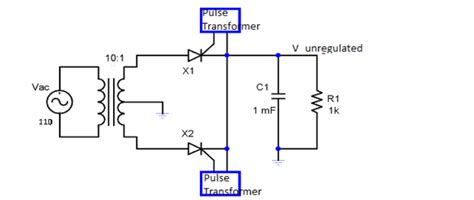 pulse transformer schematic diagram circuit diagram