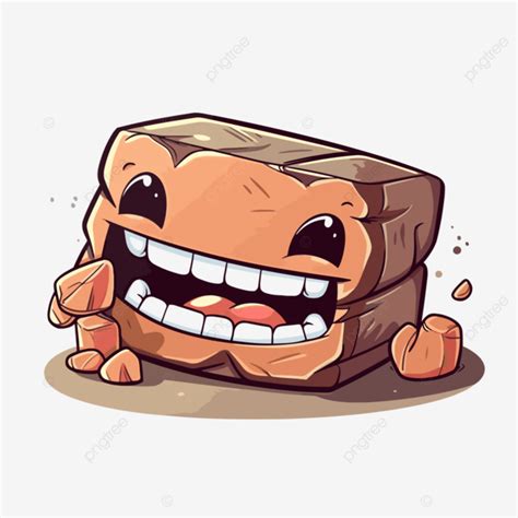 Chew Clipart Cartoon Block With A Big Mouth And Teeth Vector Chew