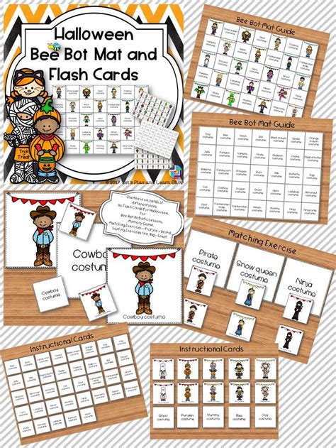 Halloween Bee Bot Mat And Flash Cards Bee Bot Mats Beebot Flashcards
