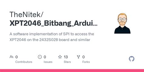 GitHub TheNitek XPT2046 Bitbang Arduino Library A Software Implementation Of SPI To Access