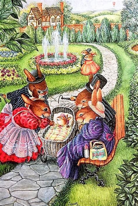 Pin On Vintage Susan Wheeler Illustration Bunny Art
