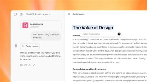 introducing canvas a new way of working with chatgpt to write and