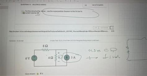 solved for the circult at fig be low use the superposition