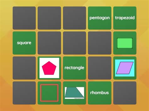 Maths Polygons Matching Pairs