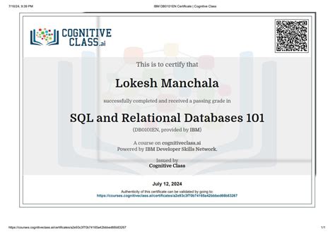 Lokesh Manchala On Linkedin Cognitiveai Sql Relationaldatabases Datascience Continuouslearning
