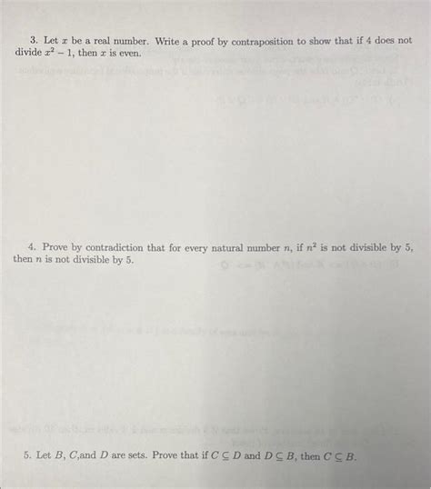 Solved 3 Let X Be A Real Number Write A Proof By Chegg Com