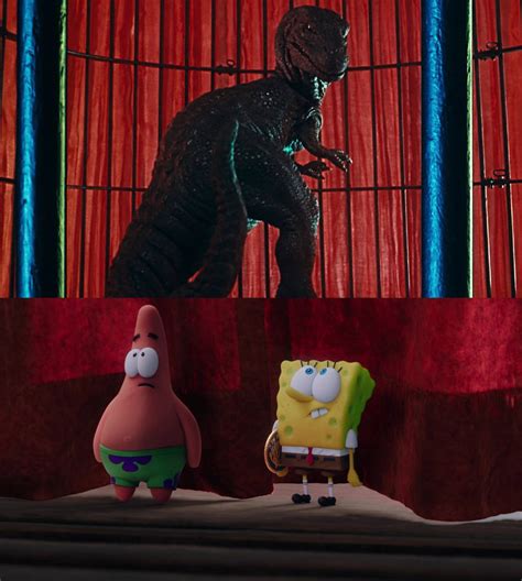 Spongebob And Patrick See Gwangi By Mnstrfrc On Deviantart