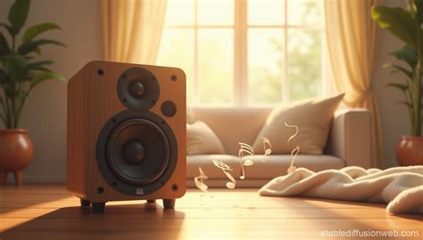 Modern Anime Style Home Speaker Scene Stable Diffusion Online