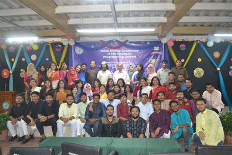 prize giving ceremony of intra department programming contest notre