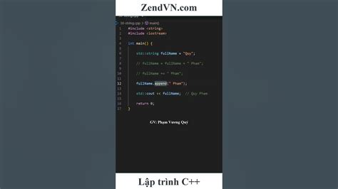 Học C 30 Cách Nối Chuỗi 03 Laptrinh Hoclaptrinh Cplusplus Cpp