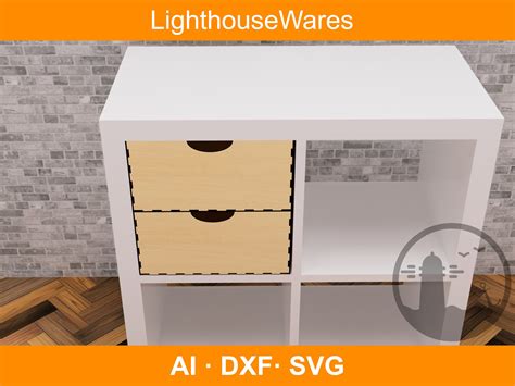 Kallax Insert Shelf Organizer Laser Cut File 1x1 Kallax Ikea Shelf Organizer Different