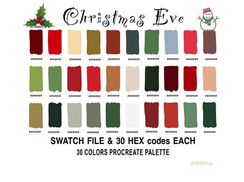 Christmas Color Palette 90 Colors 3 Swatches Hex Codes For Christmas