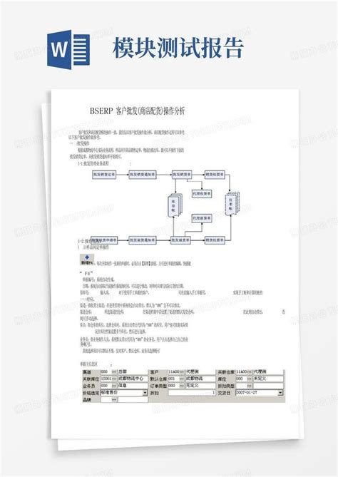 erp模块测试报告Word模板下载 编号qgrzdzav 熊猫办公