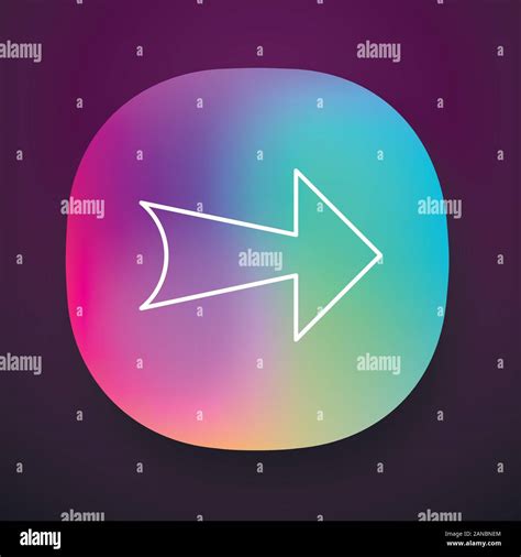 Wide Arrow App Icon Rightward Route Arrowhead Indexer Next Navigation Pointer Indicator