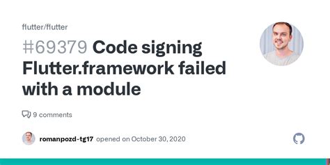 Code Signing Flutterframework Failed With A Module · Issue 69379