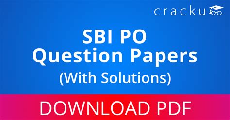 Pdf Sbi Po Previous Year Question Papers With Solutions Download