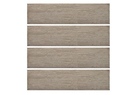 Groove Beat Brown 3x12 Glossy Porcelain Tile Oasis Tile