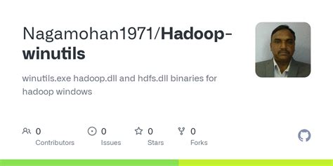 Github Nagamohan1971hadoop Winutils Winutilsexe Hadoopdll And