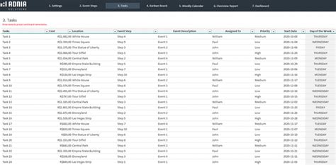 Event Planning Template Excel Adnia Solutions