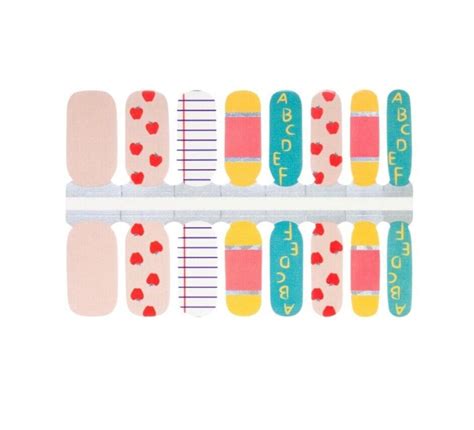 School Days Nail Wraps Nail Polish Strips Christmas Nails Fall