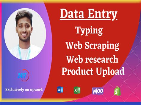 Data Entry Typing Web Research Web Scraping Product Upload Upwork