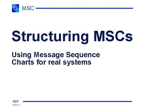 Msc Structuring Mscs Using Message Sequence Charts For