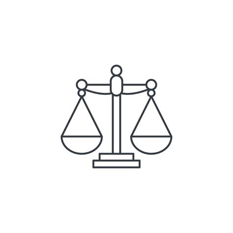 A Line Drawing Of A Balance Scale 55854710 Vector Art At Vecteezy